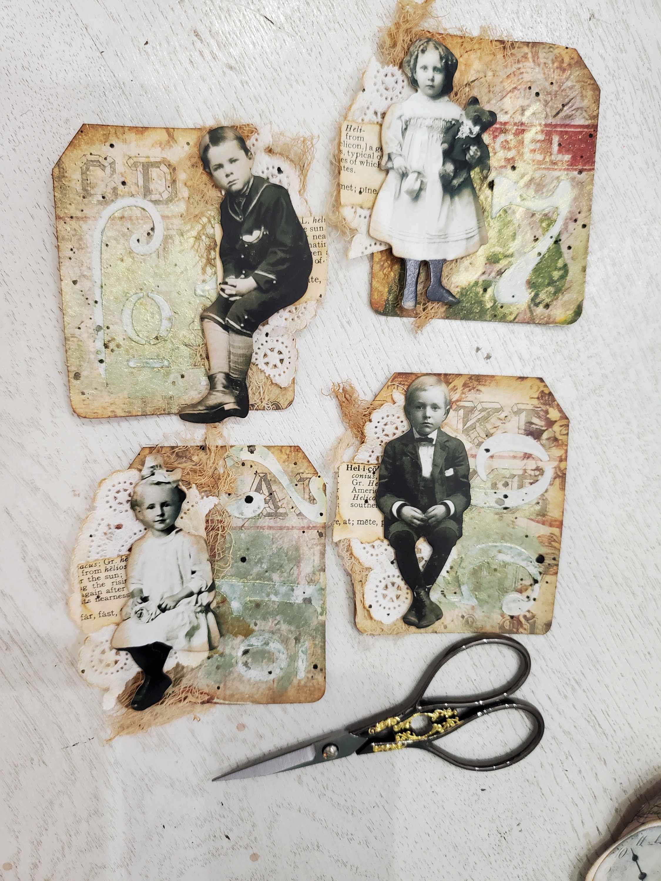 Ephemera Tag Sets - Etsy