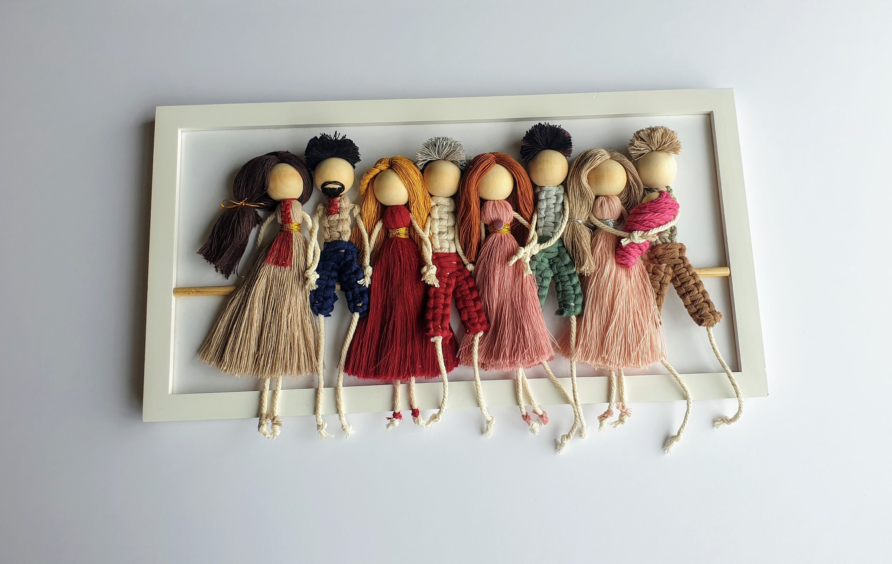 Macrame Family Portrait Family Collage Macrame Family - Etsy