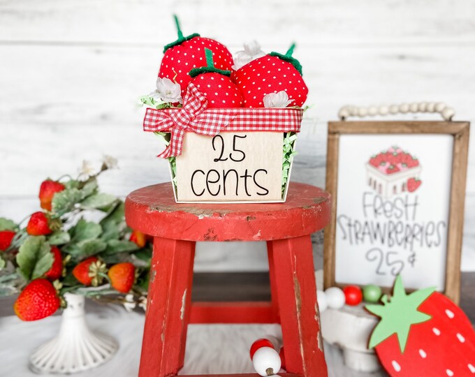 Strawberry Basket Strawberry Decor Strawberry Tiered Tray - Etsy