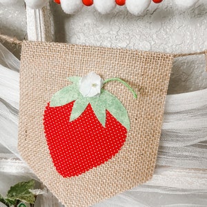 Strawberry Bunting Banner - Etsy