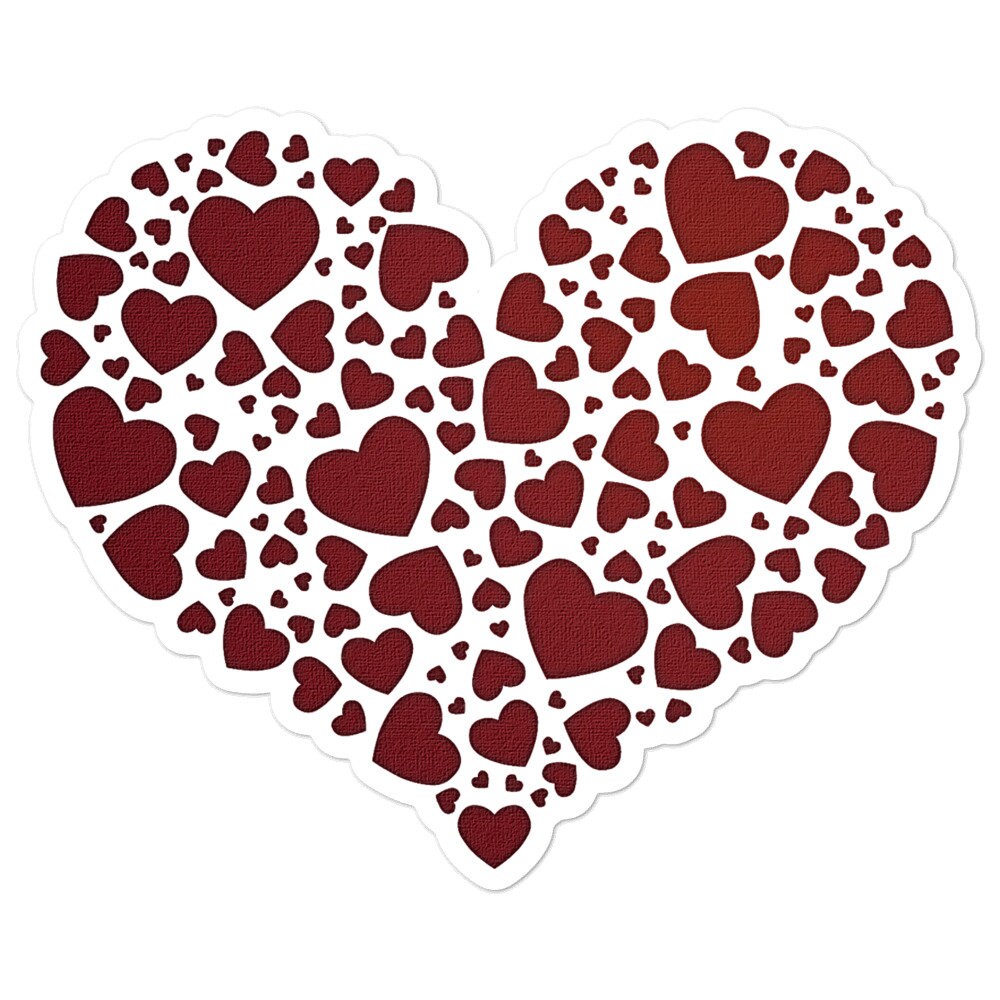 Corazón de Corazones Vinilo Calcomanía portátil Pegatina | Etsy