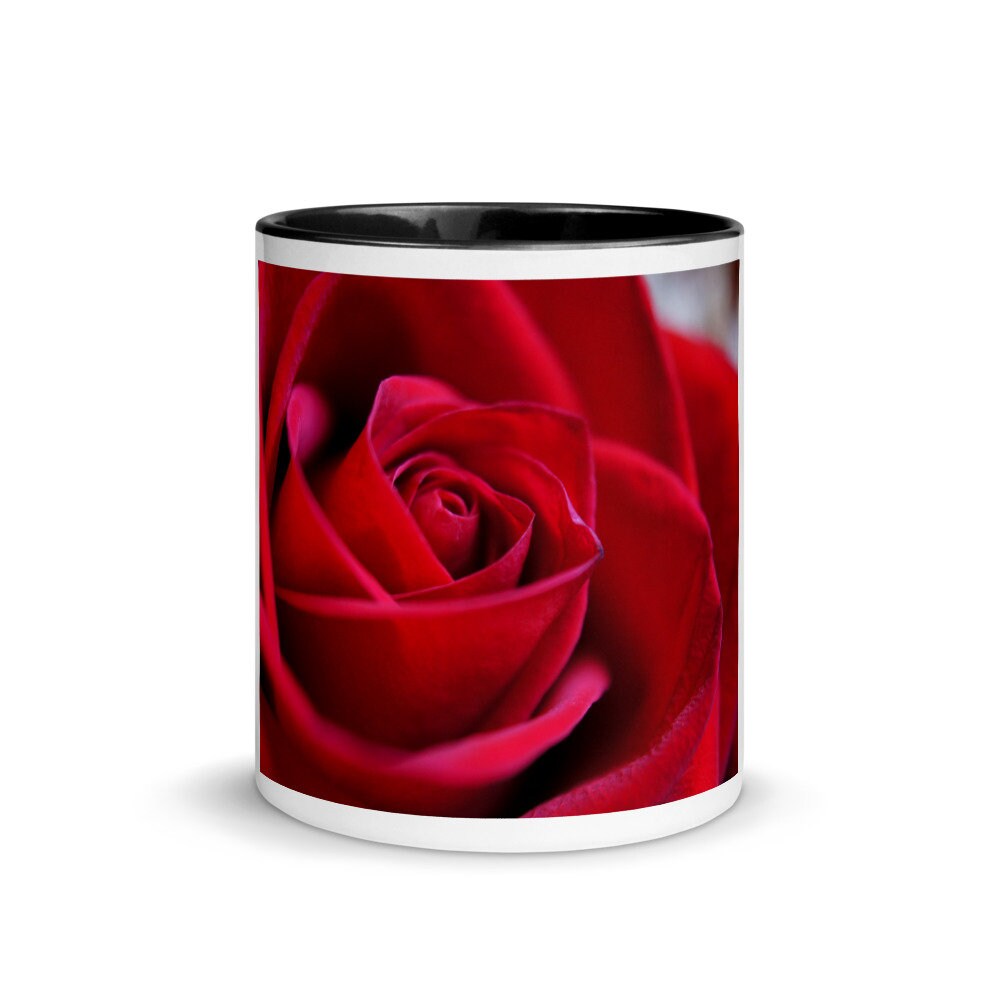 Red Rose Coffee Cup Mug Rose Hot Cocoa Mug Rose Cup of Joe - Etsy Canada