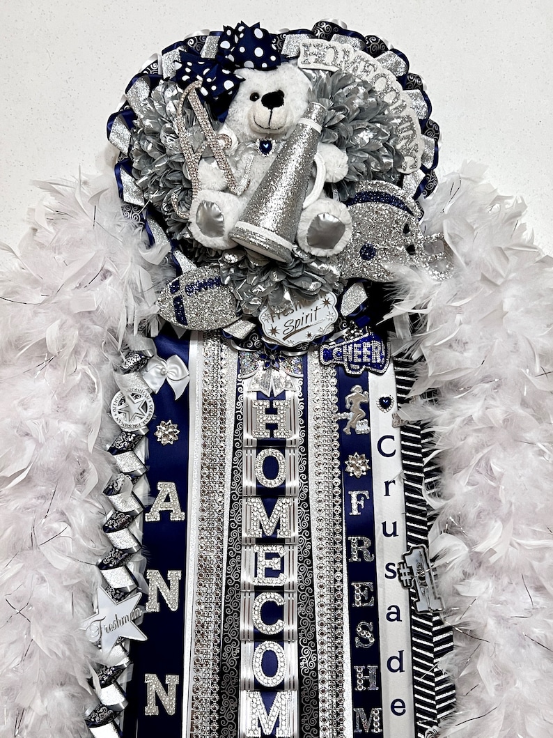 Texas Sized Triple Lighted Mum, Ultra Bling, Lights in Boa, Rhinestone ...