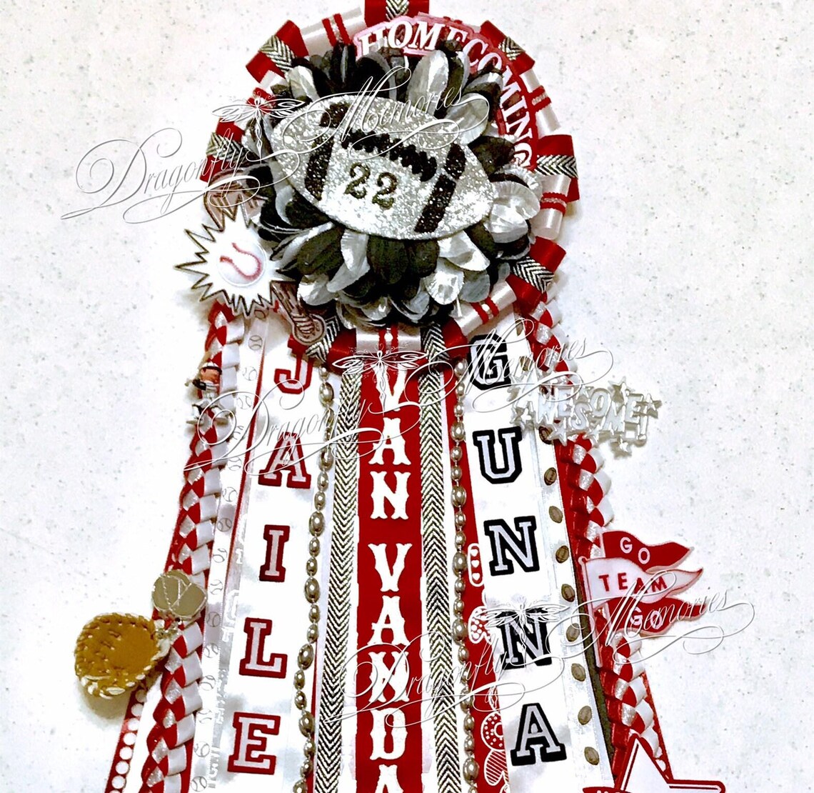 Single Football & Baseball Homecoming Garter, Two Activity High School ...