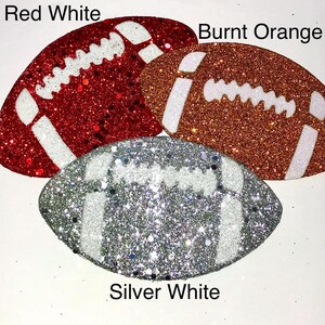 GLITTER FOOTBALL Helmet Jersey DECOR 1pc, Foam Sports Ornament, Party ...