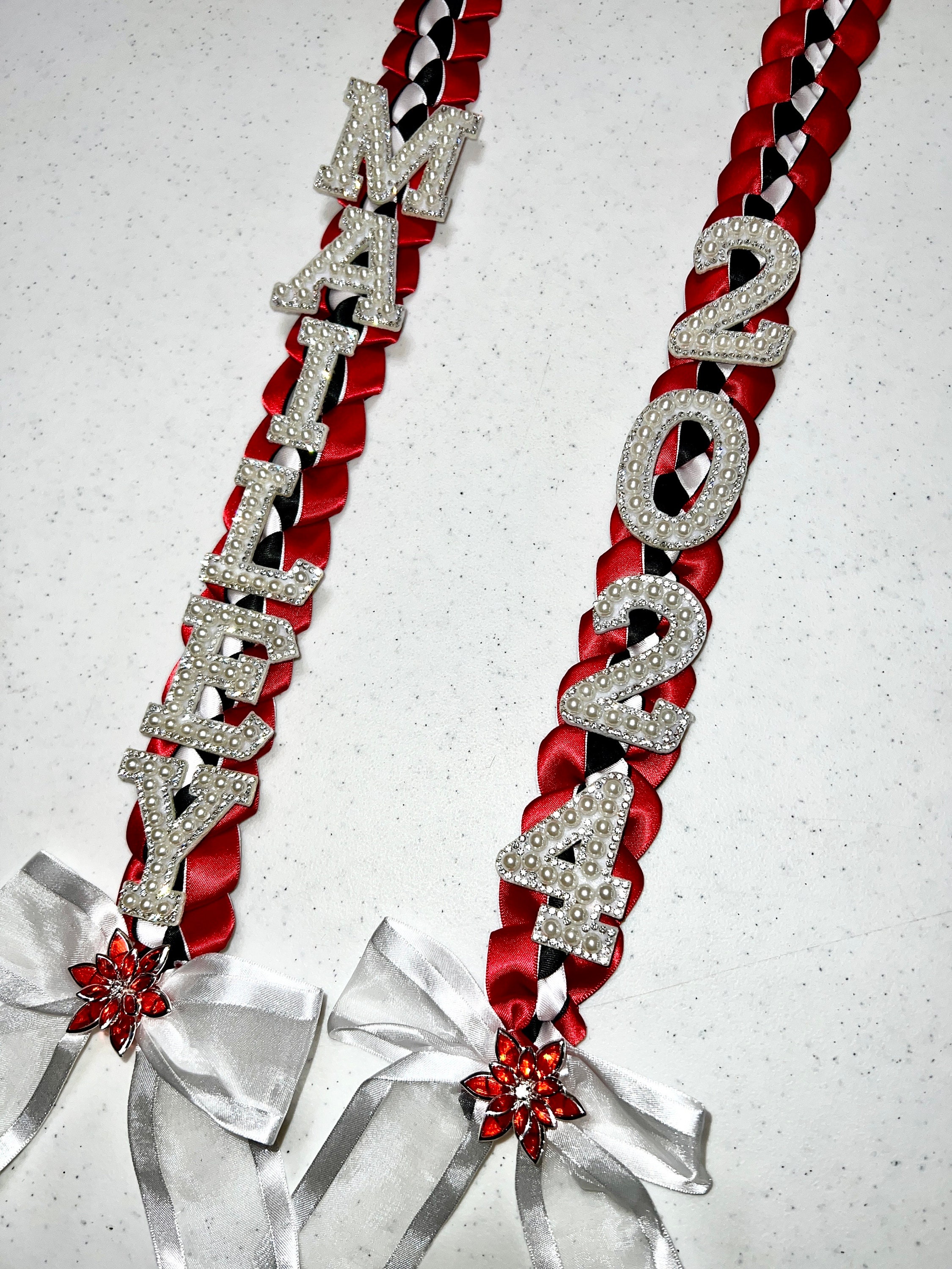 CUSTOM Graduation Lei - 3 Colors Personalized Lei Gift, Pearl and ...
