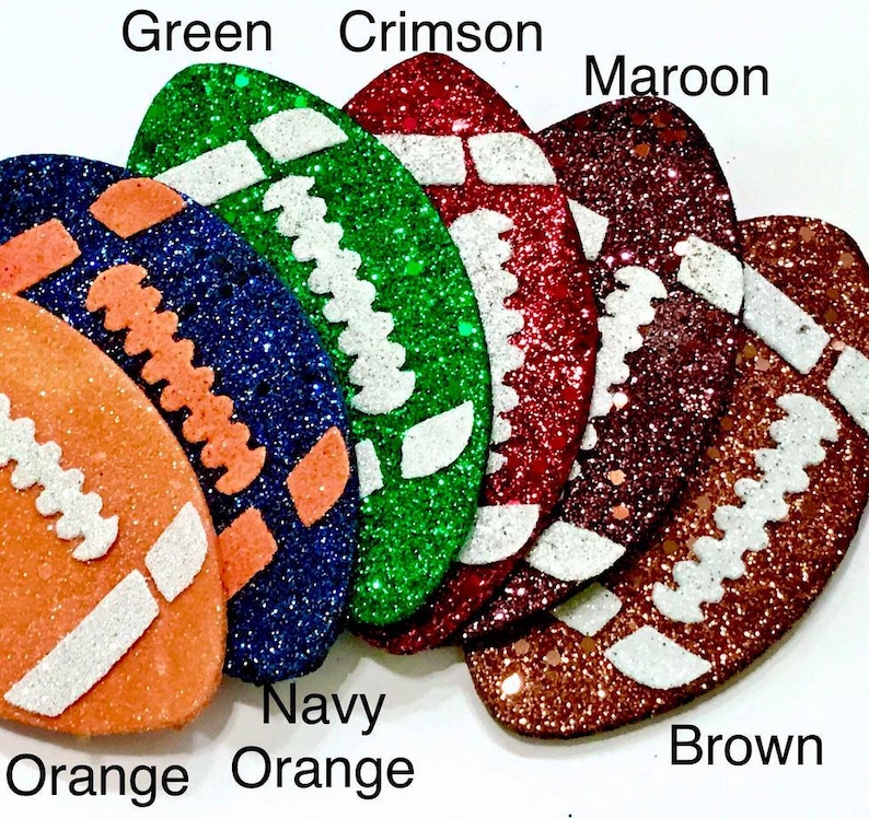 GLITTER FOOTBALL Helmet Jersey DECOR 1pc, Foam Sports Ornament, Party ...