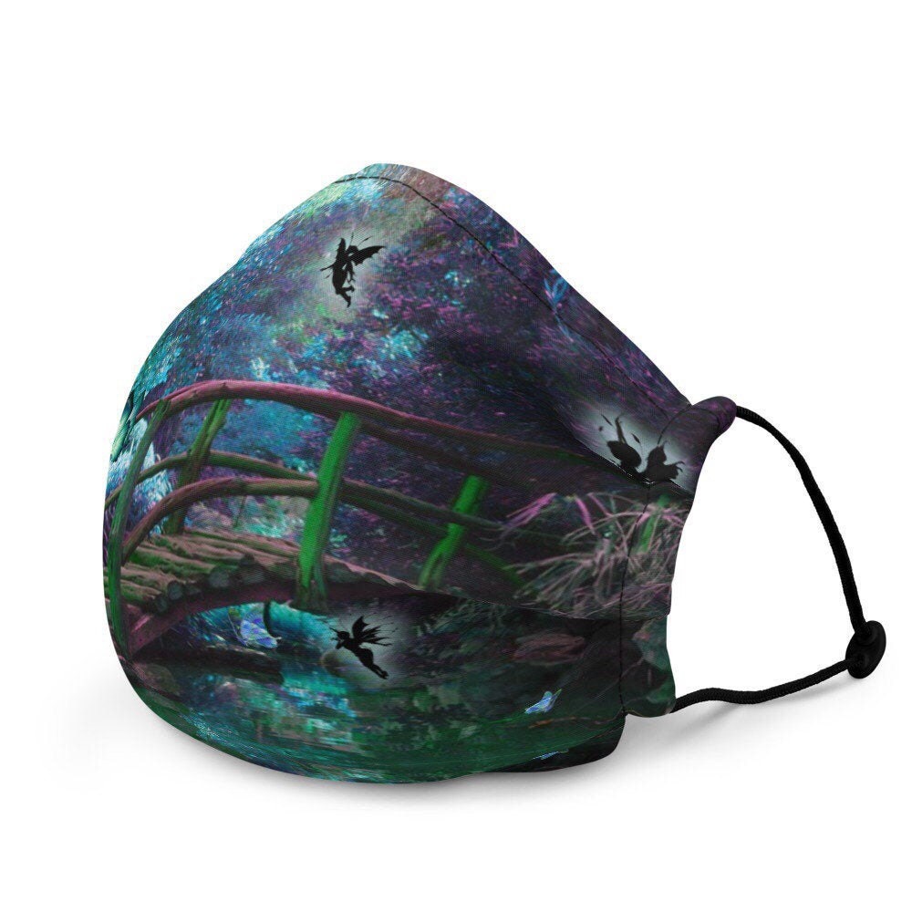 Teal Fairy Face Mask Faerie Pixie Garden Premium Face Mask | Etsy