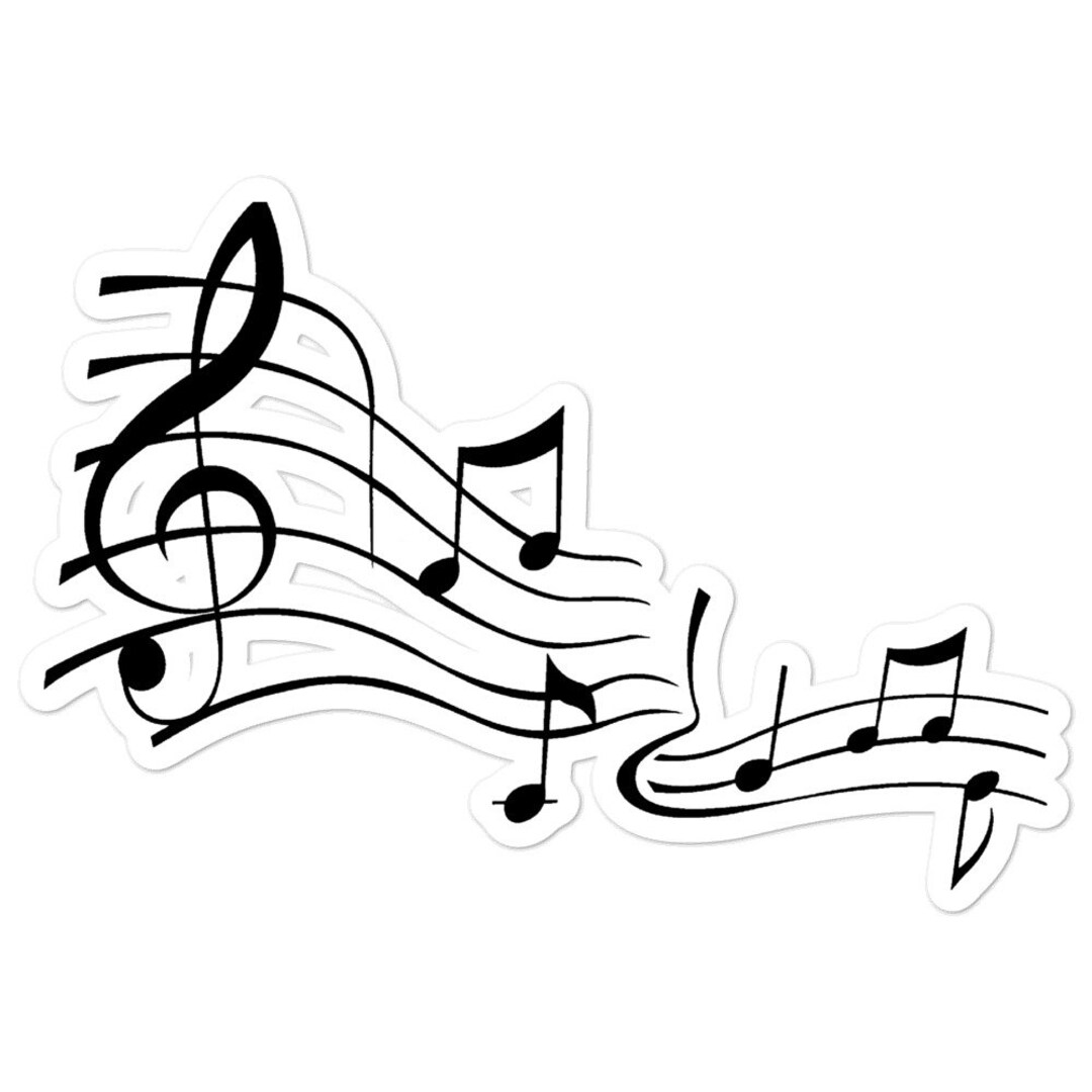 Music Note Vinyl Laptop Decal, Music Sticker, Band Phone Case, Car ...