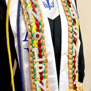 CUSTOM Graduation Lei - 4 Colors Personalized Lei, Graduation Gift ...