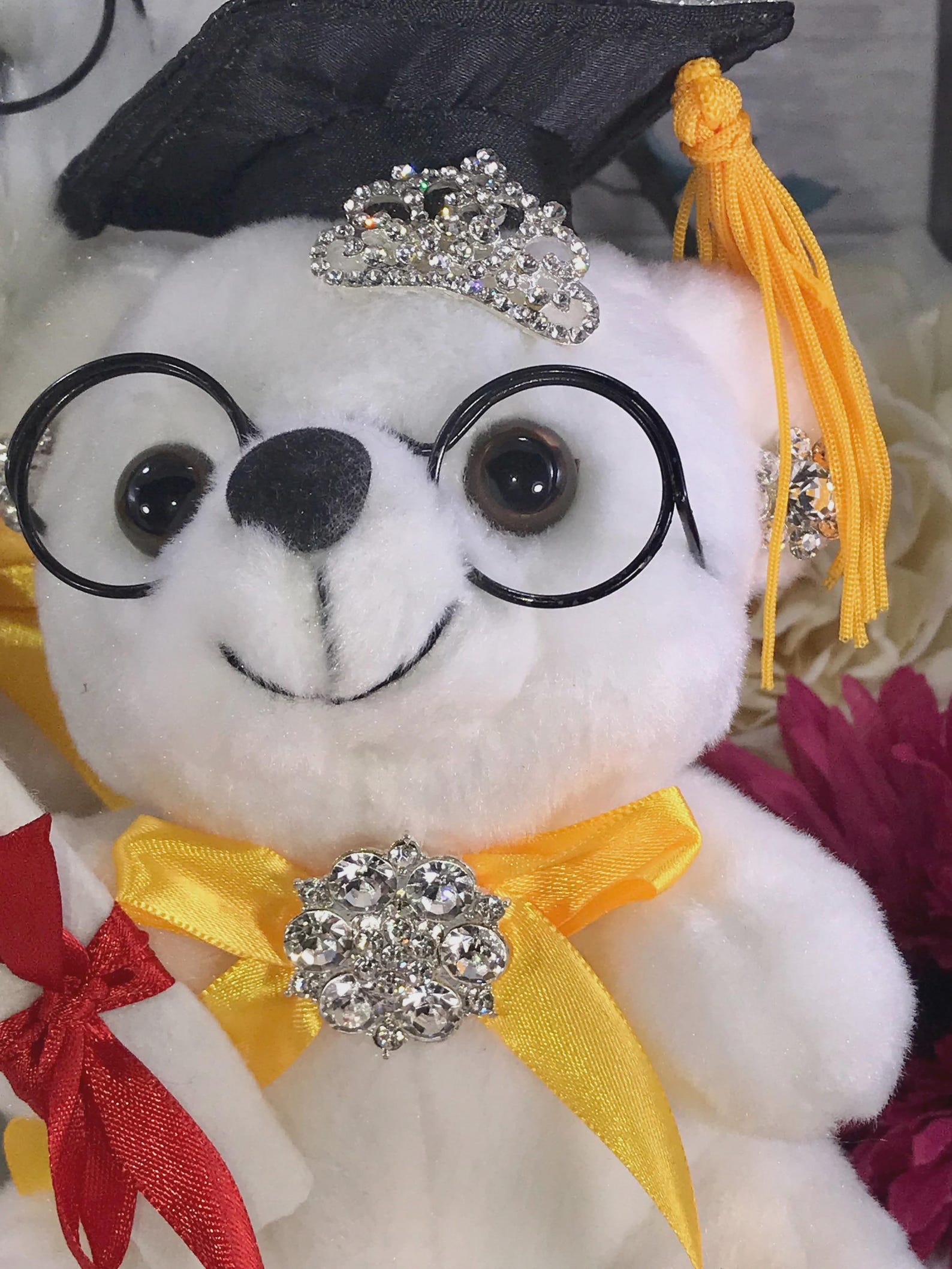 Custom Graduation Teddy Bear Plush: Bling Stuffed Animal Grad Gift - Etsy