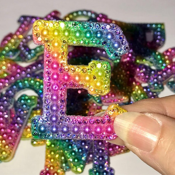 Rhinestone Monogram - Etsy