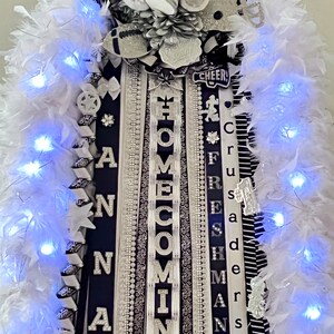 Texas Sized Triple Lighted Mum, Ultra Bling, Lights in Boa, Rhinestone ...