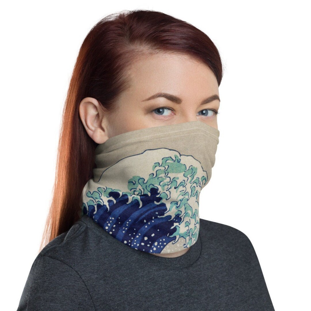 THE GREAT WAVE Face Mask, Kanagawa Ski Gaiter Face Mask, Designer Neck ...
