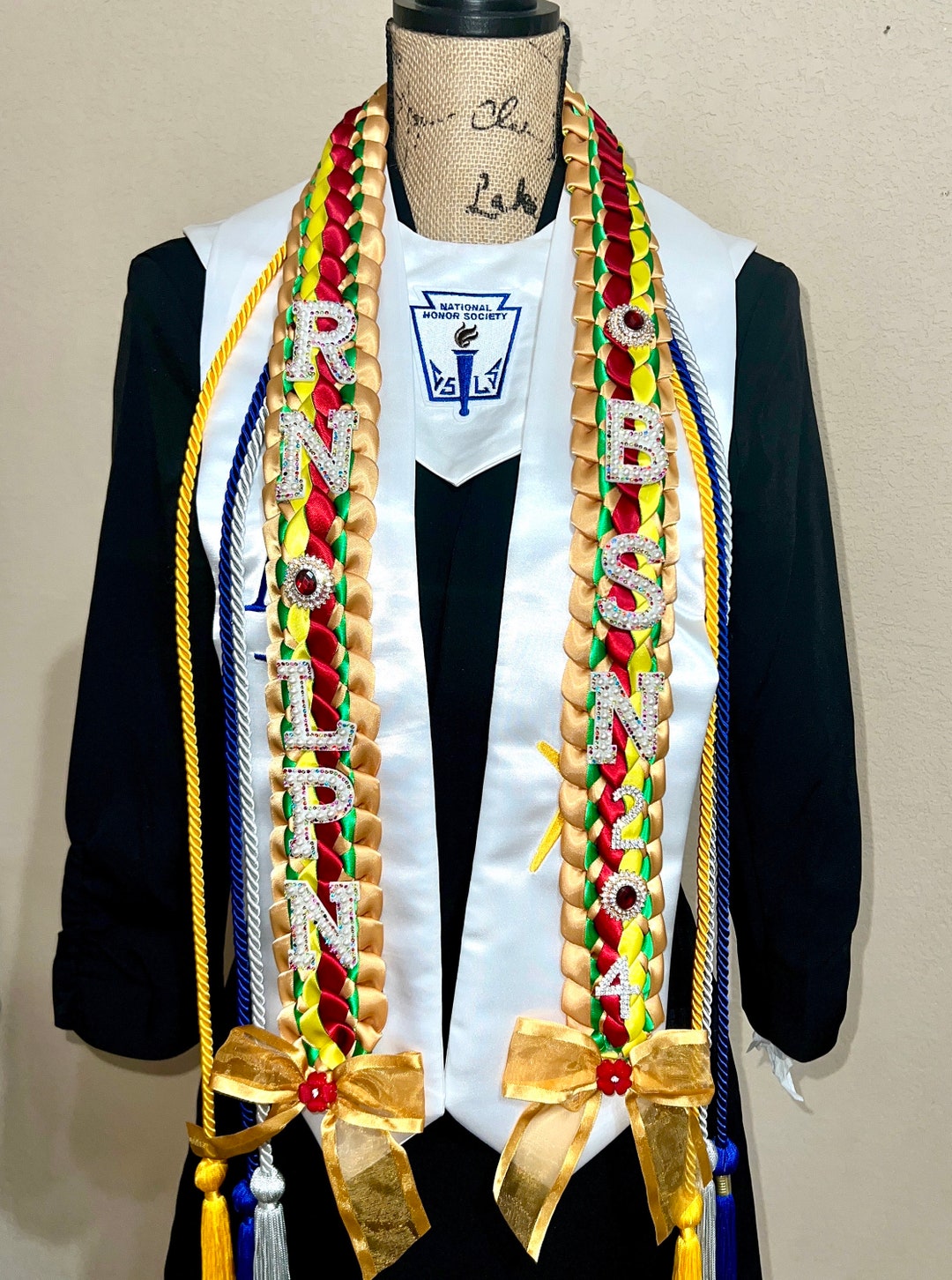 CUSTOM Graduation Lei - 4 Colors Personalized Lei, Graduation Gift ...