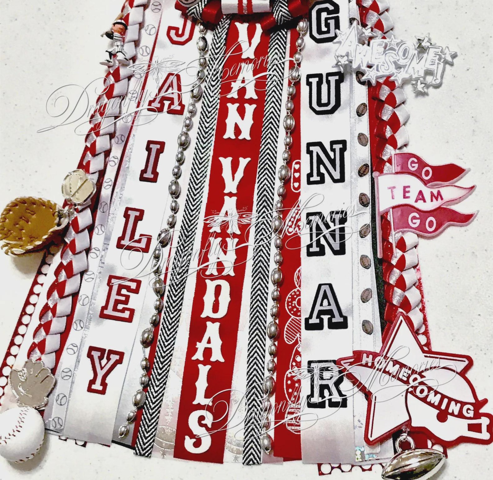Single Football & Baseball Homecoming Garter *** Order Deadline is JULY ...