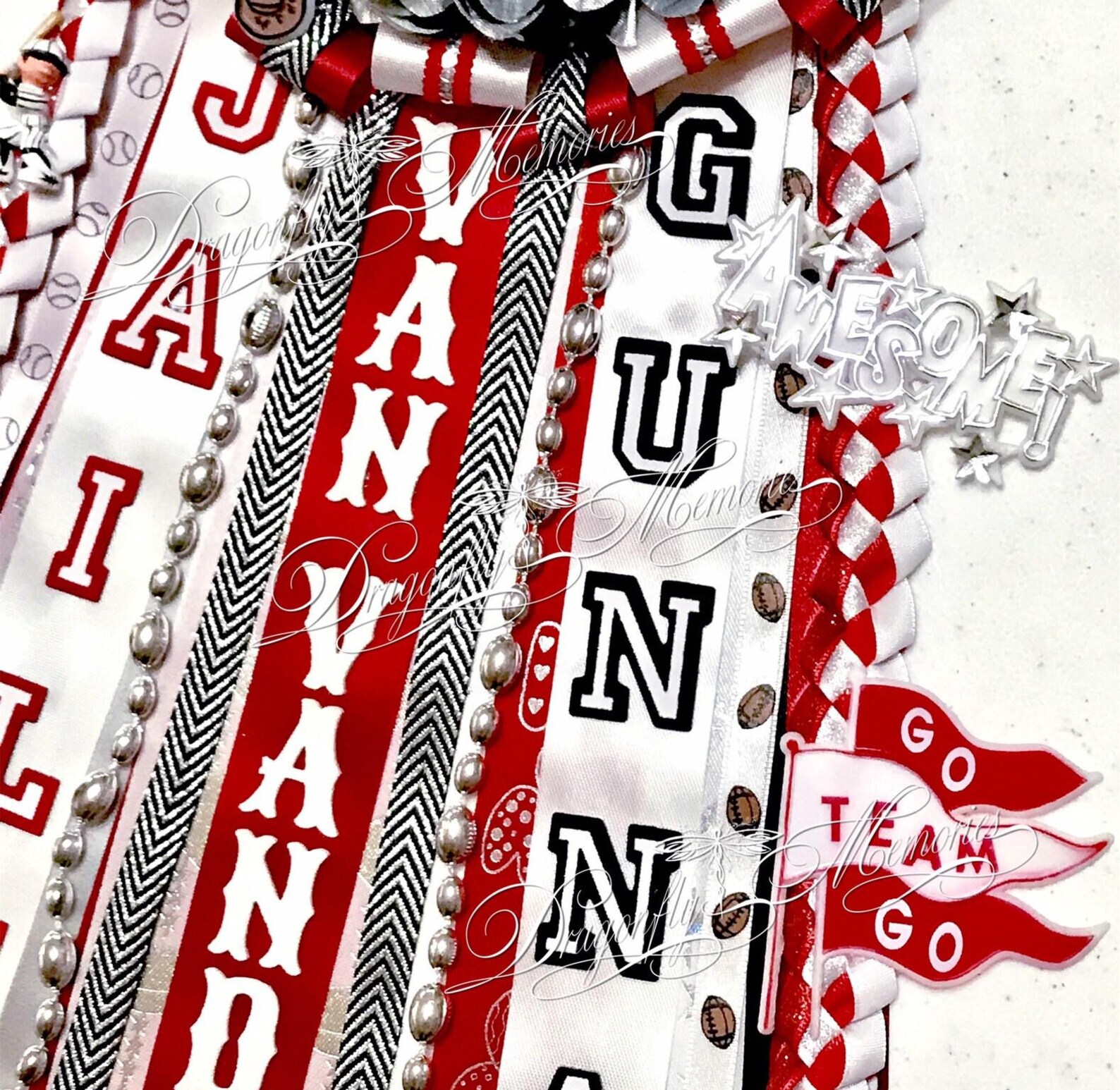 Single Football & Baseball Homecoming Garter *** Order Deadline is JULY ...
