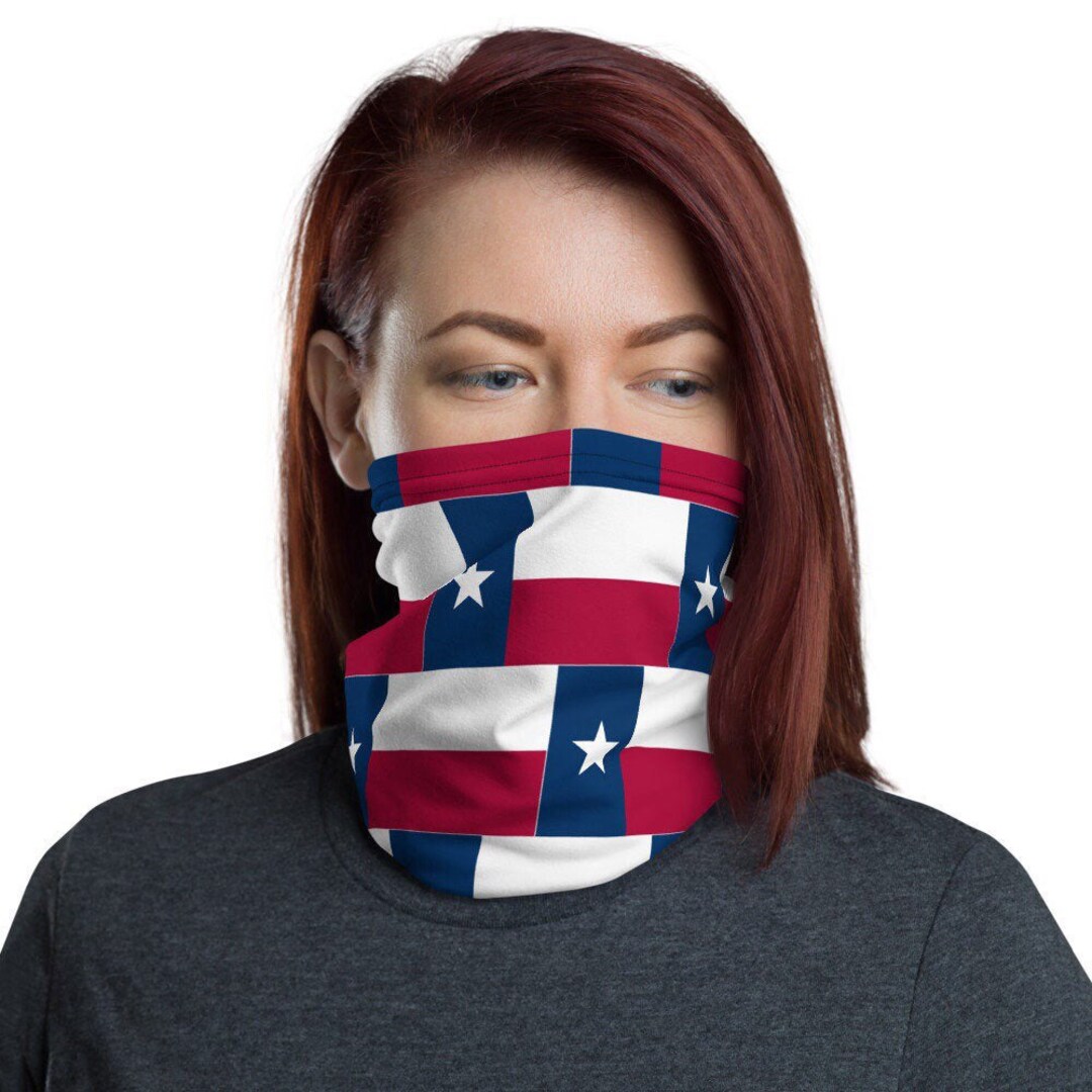 Texas State Flag Face Mask, Lone Star State Ski Gaiter Face Mask ...