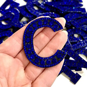 Rhinestone Letters, RED, BLUE. GOLD Sew on Rhinestone, Glam Alphabet ...