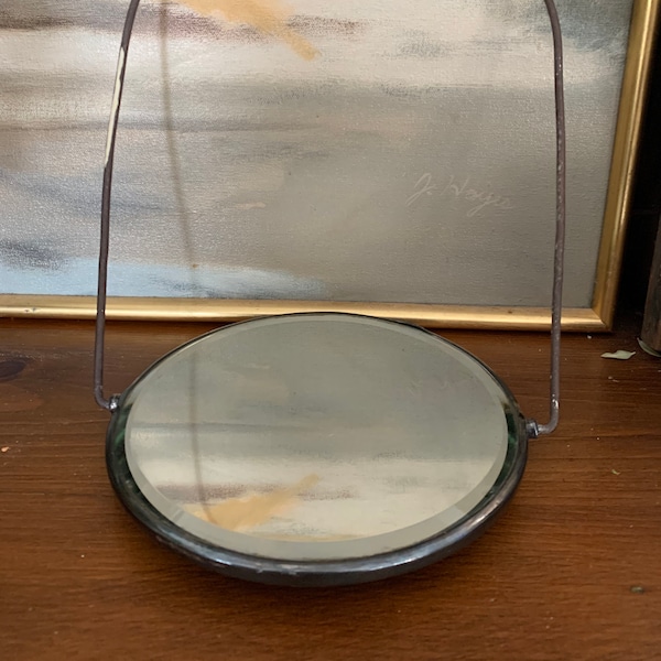 Antique Silver Shaving Mirror - Etsy