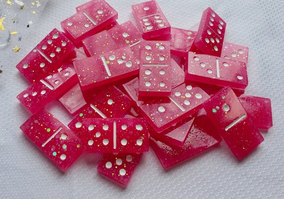 Games & Puzzles Toys & Games Dice & Tile Games Pink Blossom resin ...