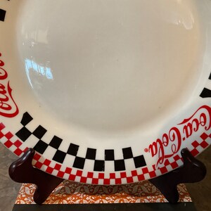 Coca-cola Checkerboard Pattern Plates, Set of 2, Red White and Black ...