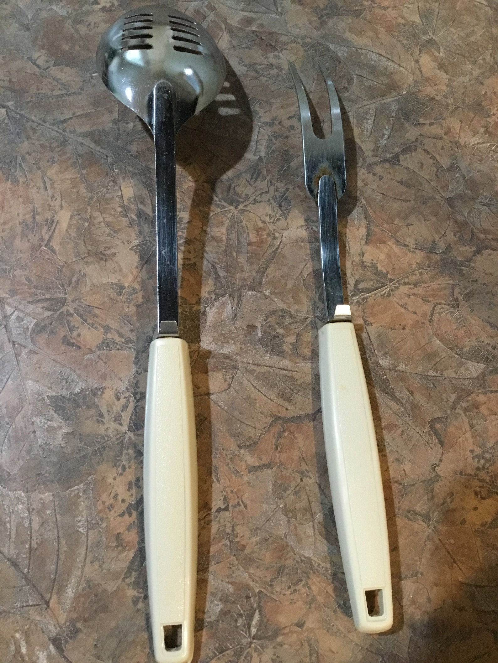 Ekco Large Serving Slotted Spoon Fork Kitchen Utensil Retro | Etsy