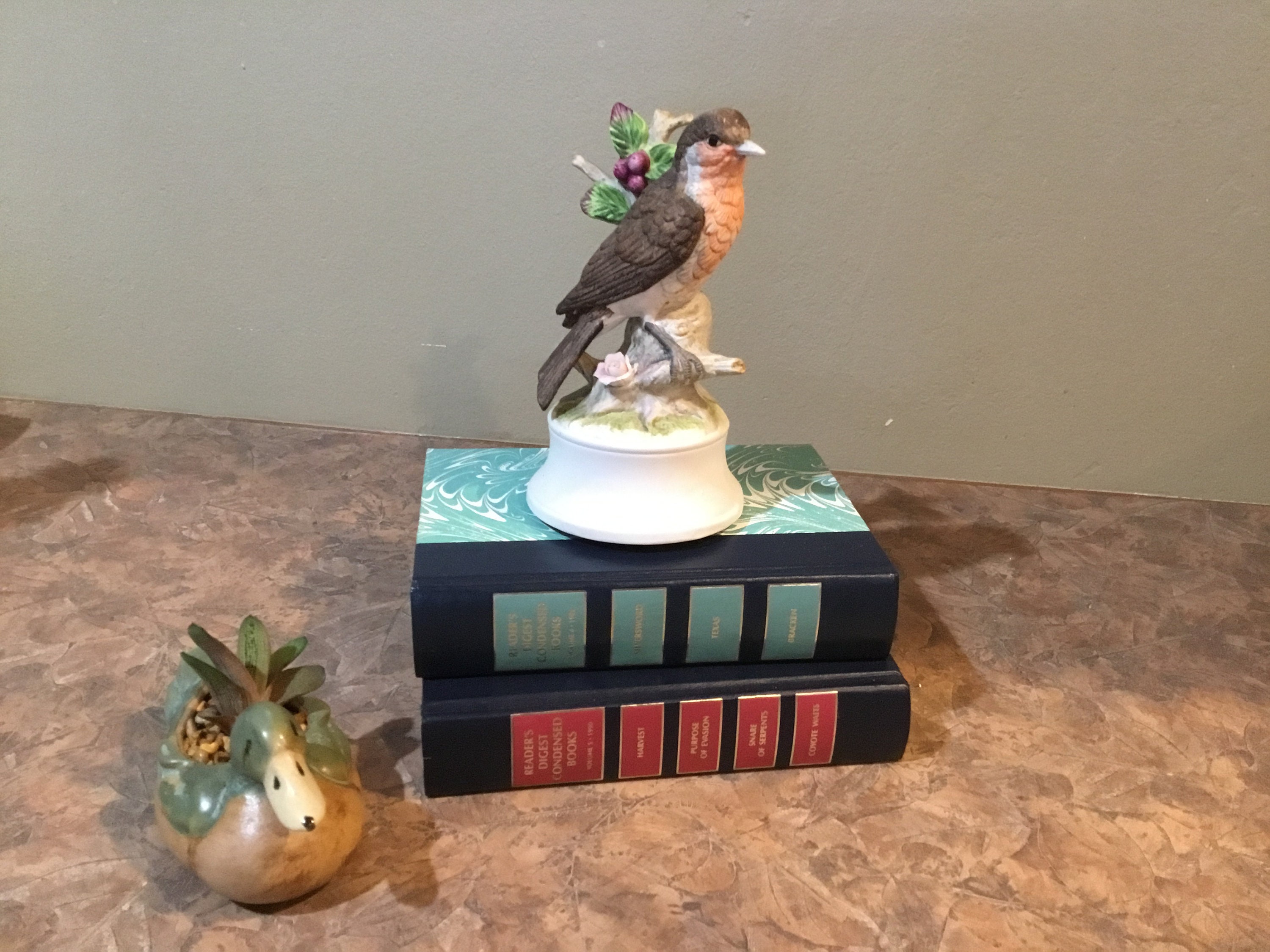 plays Vintage Bird Music Box Sun Fashion Gift Ware By Kimco Porcelain ...