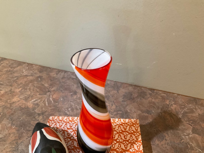 Nasco Vase Japan Vintage Beautiful Blown Art Glass Bud Orange - Etsy