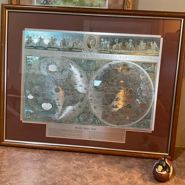 Gold Foil World Map - Etsy