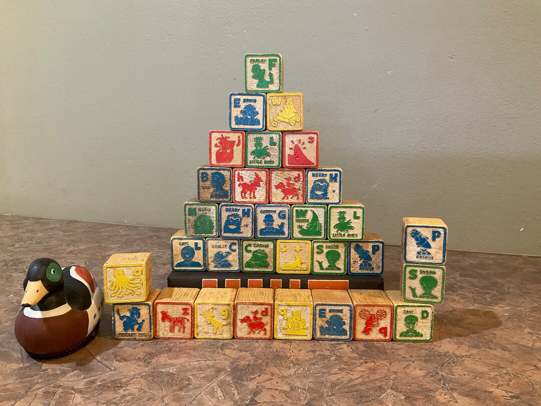 Wooden Blocks Sesame Street Kids Children Alphabet Blocks ABC Blocks - Etsy