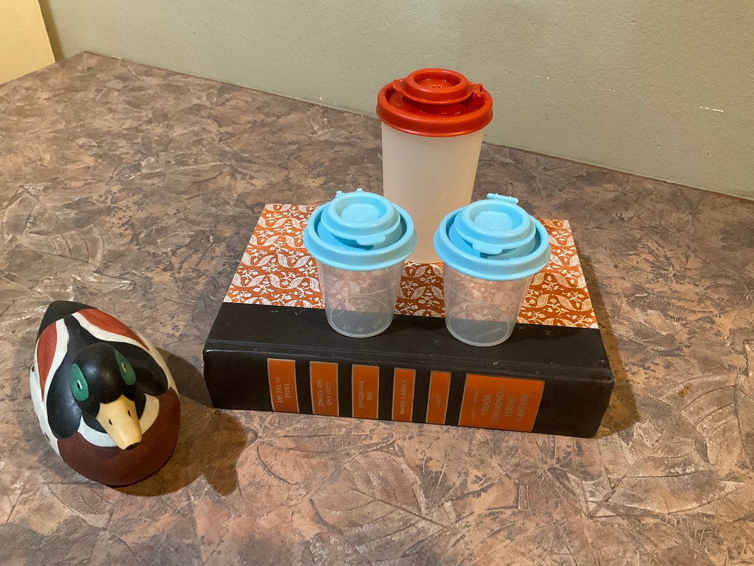 Tupperware Salt and Pepper Shakers Mini Midgets, 2 Oz Blue, and ...