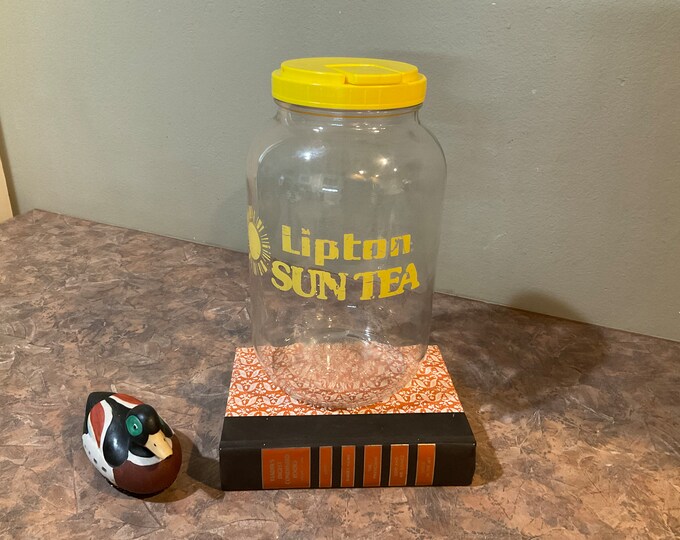 Lipton Sun Tea Jug Glass Gallon Jar 70s 80s Retro Summer Yellow - Etsy
