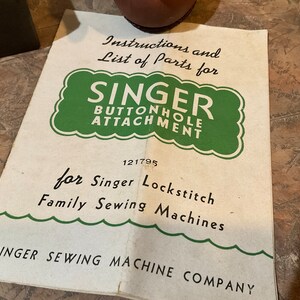 Singer Buttonhole Attachment 121795 for Lockstitch Sewing Machines ...