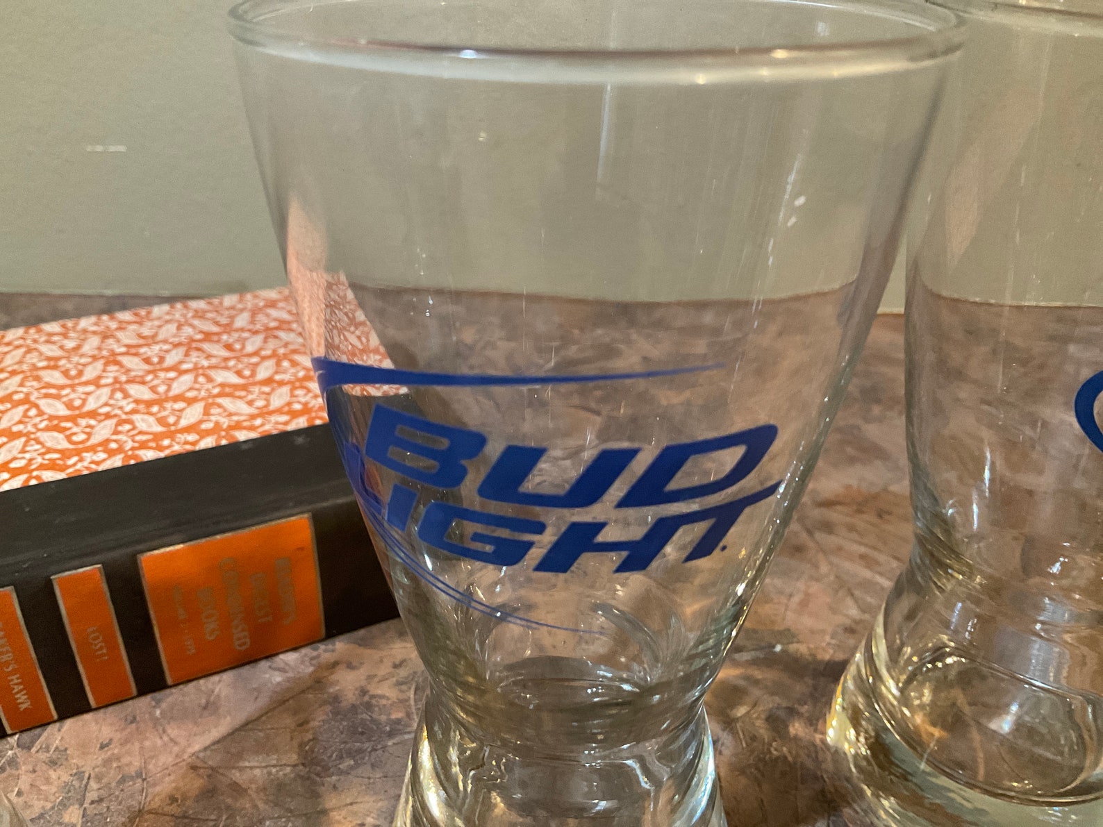 Bud Light Glasses Swoosh Logo, Pub, Mancave Bar, Set of Four, Vintage ...