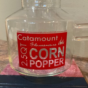 Catamount Flameware Corn Popper 2.5 Qt Glass - Etsy