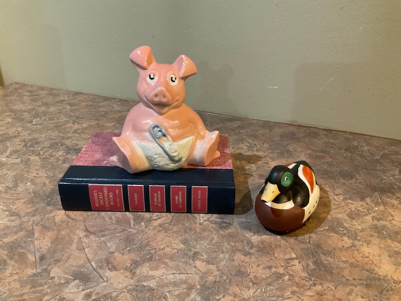 Wade Pottery Baby Pig in Nappy Money Box, Ceramic Collectible Piggy ...