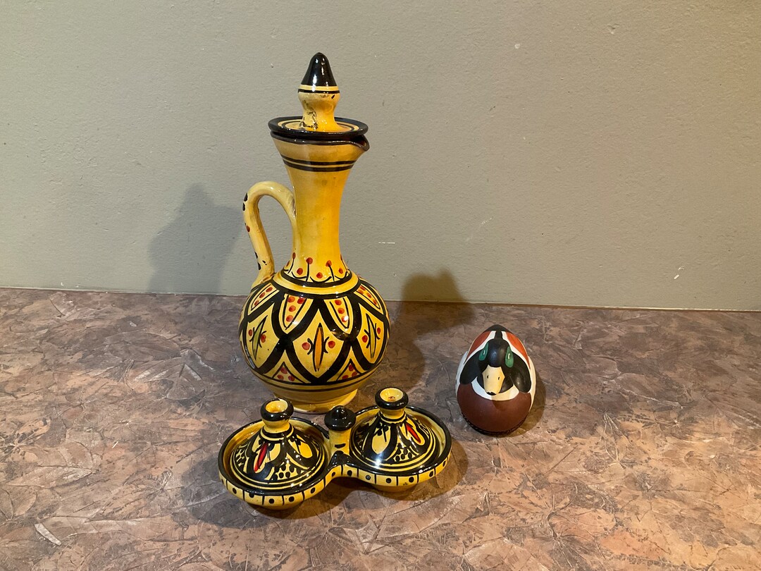 Moroccan Jug and Condiment Jars, Moroccan Pitcher, Home Deco, Kitchen ...