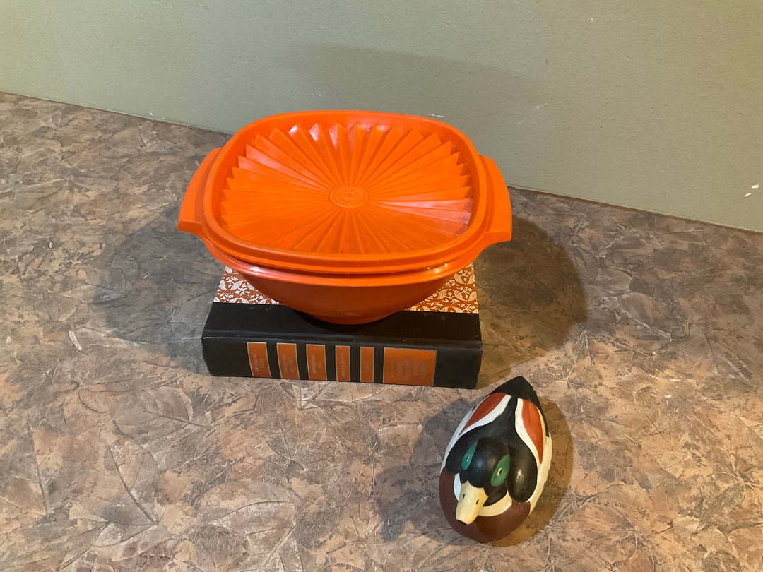 Tupperware Servalier Bowl, 838 With Lid 839, 1970s Orange - Etsy