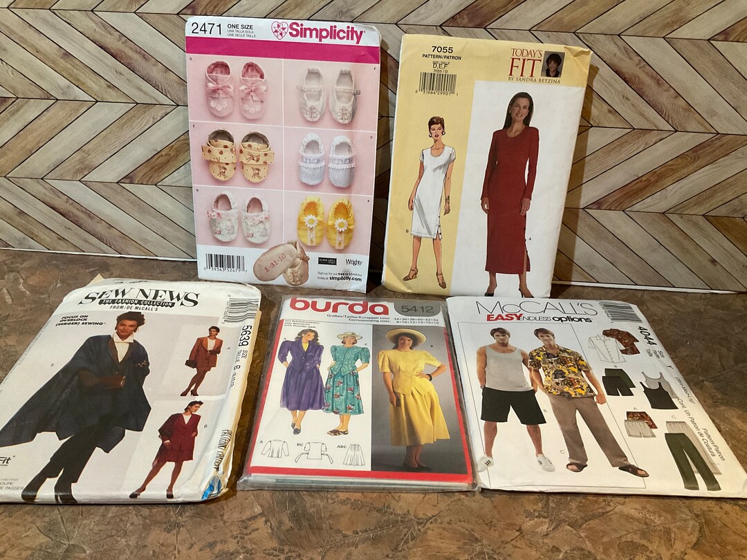Vogue Pattern 7055, 90's Mccall's Pattern 5639, Burda 5412 Sewing ...