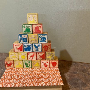 Wooden Blocks Sesame Street Kids Children Alphabet Blocks ABC Blocks - Etsy