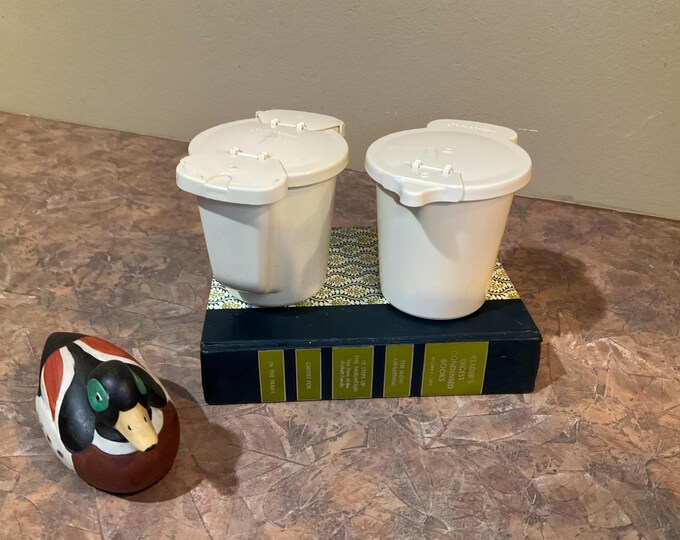 TUPPERWARE White Creamer and Sugar Bowl With Flip Lids, Milk Jug, 577 ...