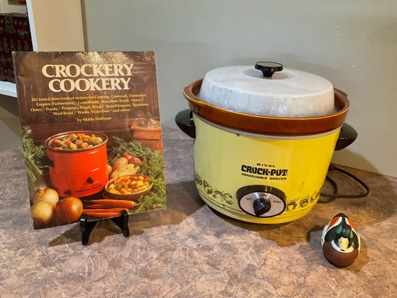 Rival Crock Pot Stoneware Yellow Slow Cooker Model 3350 2 Plastic Lid Retro Removable Crock Also Includes Crockery Cookery Cookbook Etsy Canada