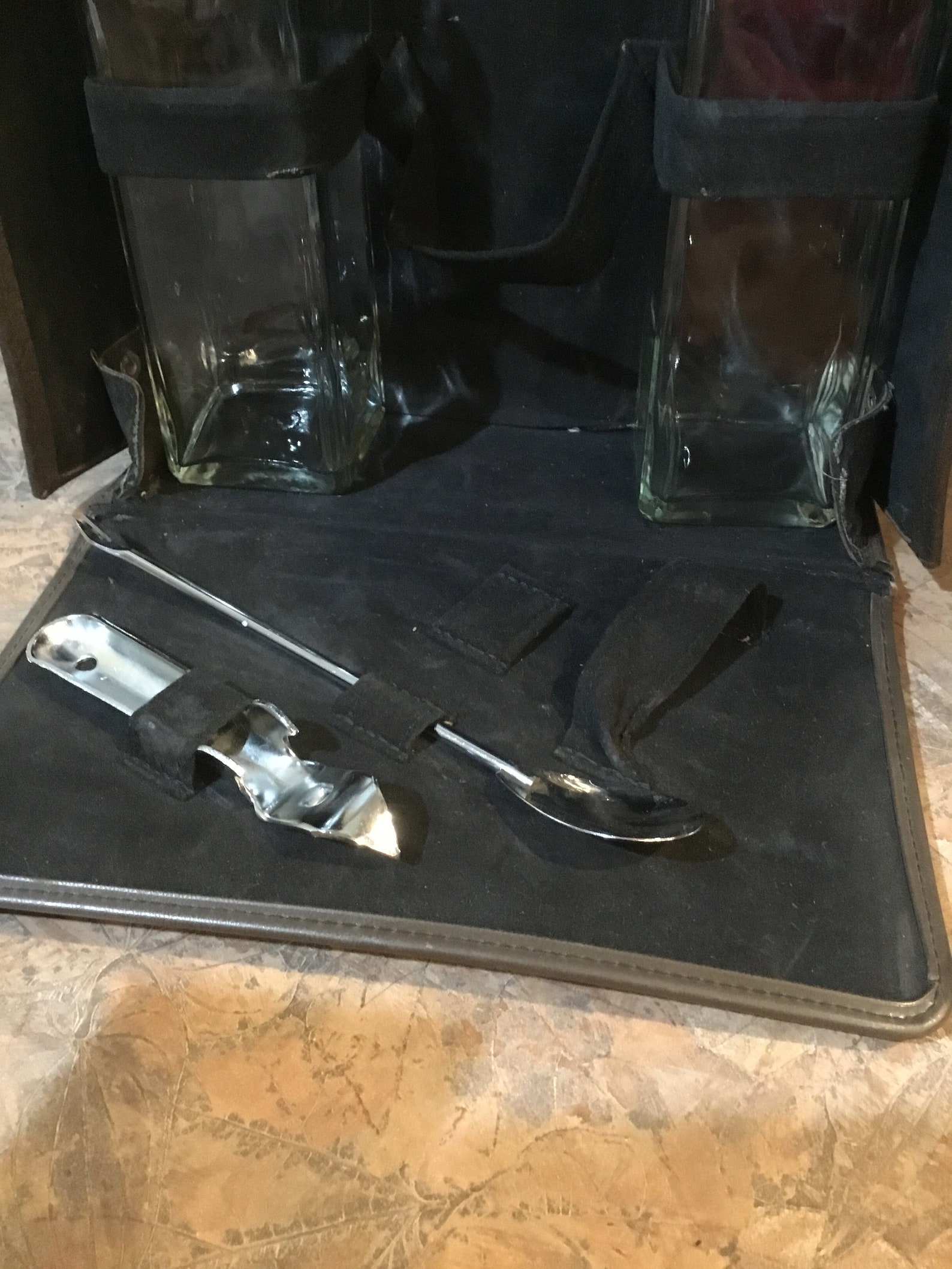 Travel Flask Set Portable Bar Travel Mini Bar Carry Case | Etsy