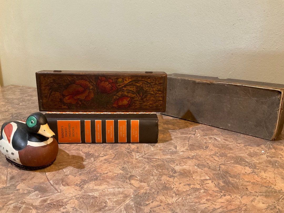 Printer Type Stamps, Decorative Wooden Box With Alphabet Numbers ...