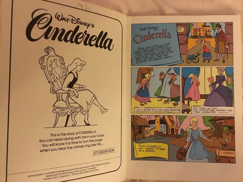 Fisher Price Disney's Cinderella Deluxe Comic Book | Etsy
