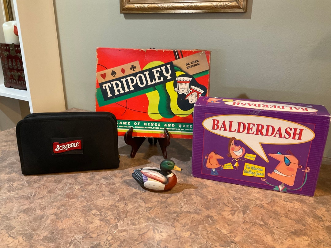 Deluxe Tripoley Game, Vinyl Mat With Original Box 1957, Balderdash ...