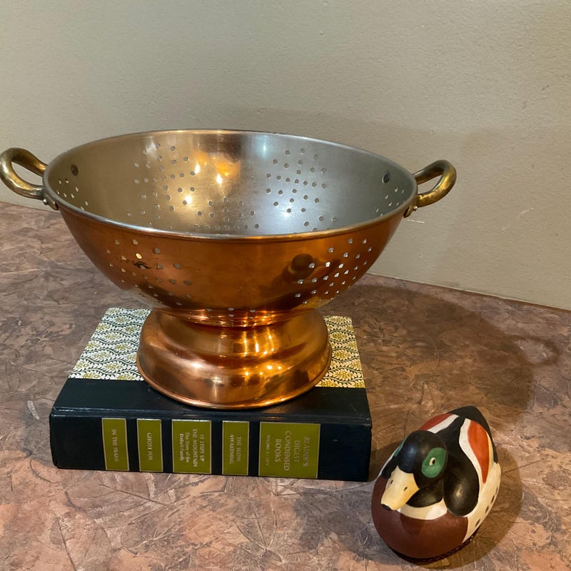 Copper Colander - Etsy