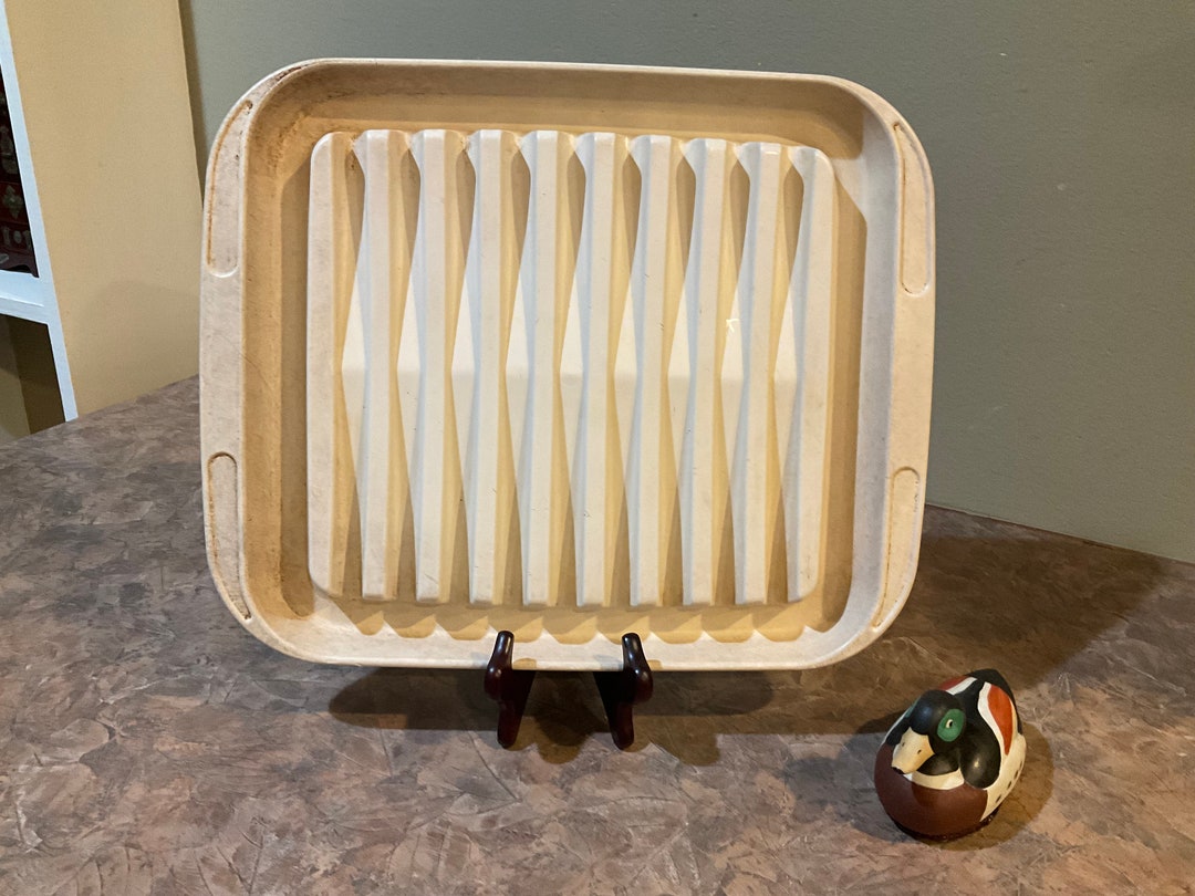 Tupperware Ultra 21 Large Bacon Meat Roasting Microwave Pan Rack Oven ...