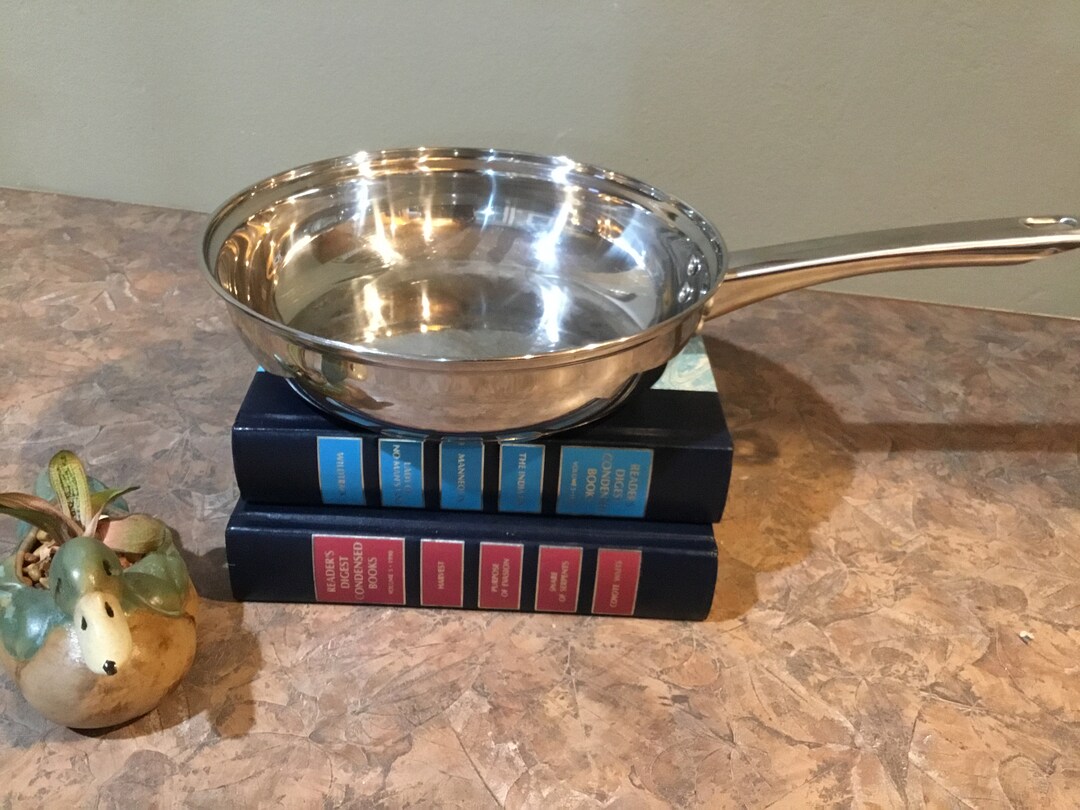 Chefmate Skillet Fry Pan 8 1/2 Inch Stainless Steel - Etsy